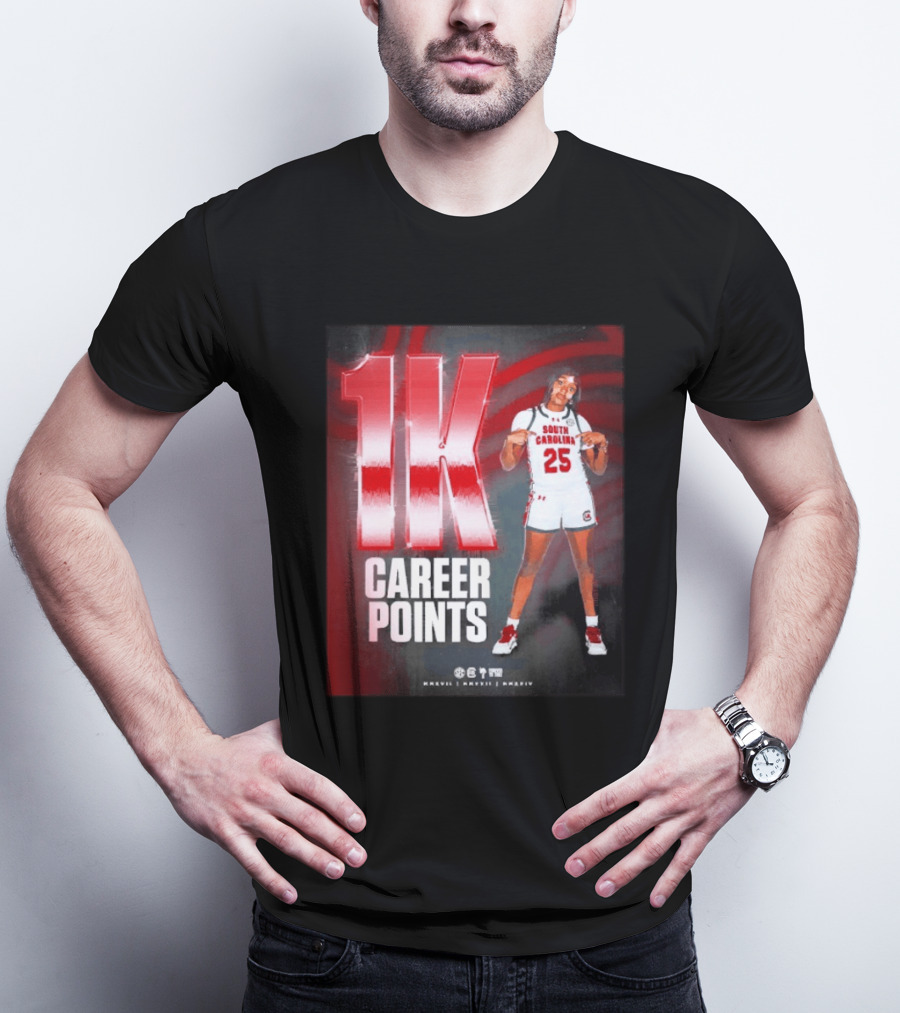 South Carolina Gamecocks Raven Johnson 1K Career Points T-Shirt