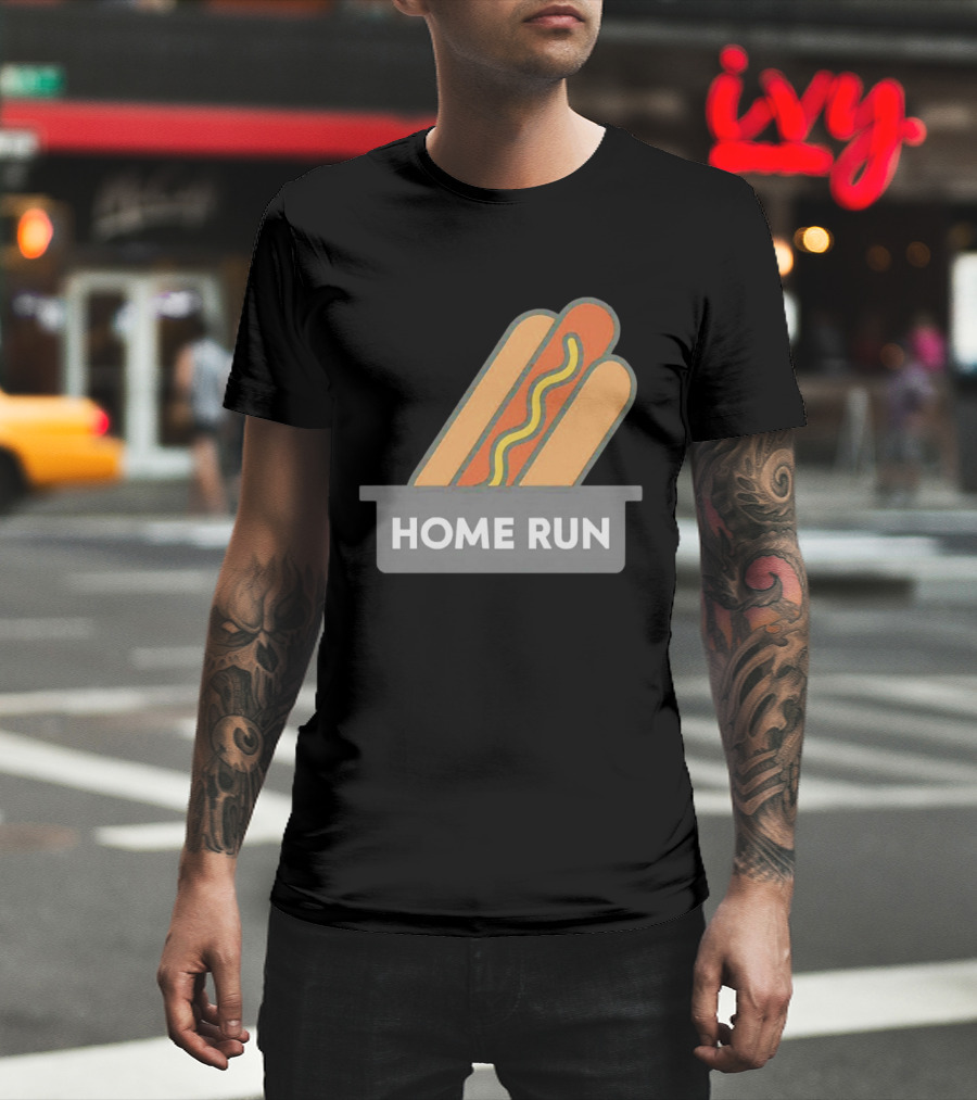 Home Run Hot Dog New York Mets Baseball Fan T-Shirt