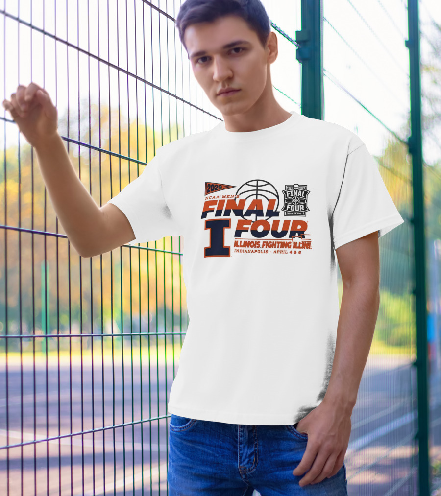 2026 NCAA Men's Final Four Illinois Fighting Illini Indianapolis April 4 & 6 T-Shirt