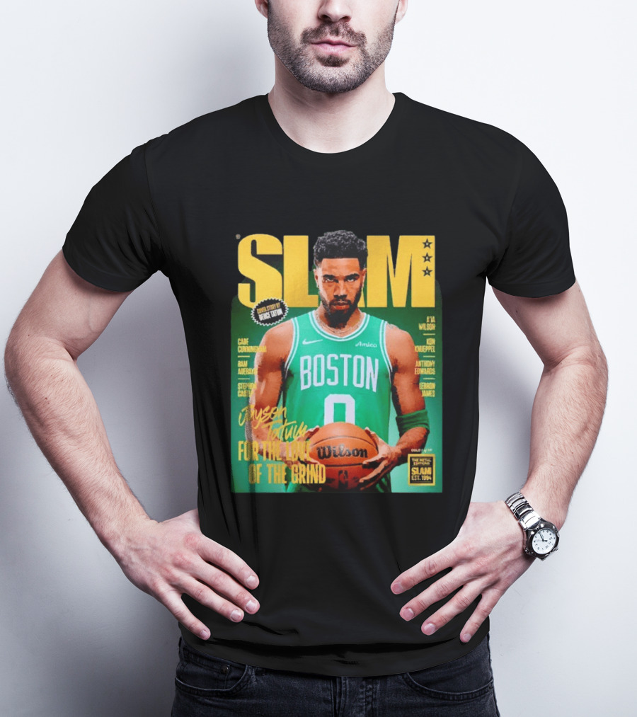 Slam Magazine Jayson Tatum Boston Celtics For The Love Of The Grind T-Shirt