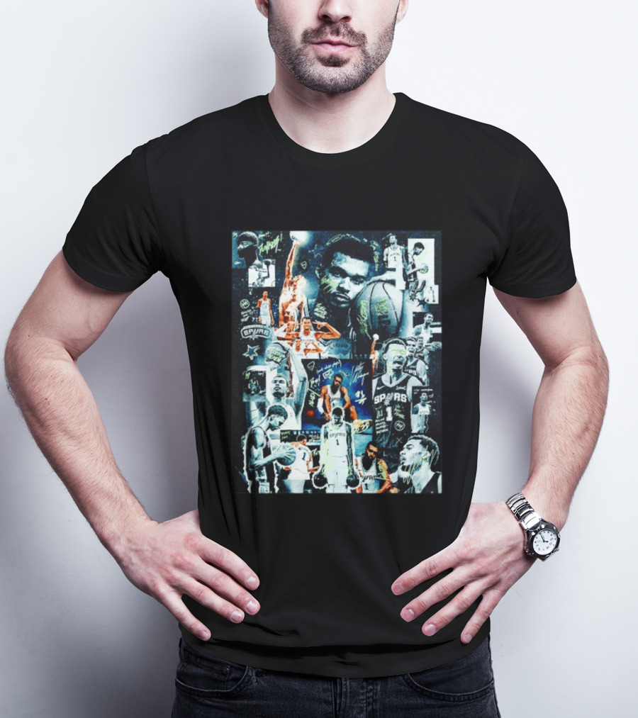 MVP Victor Wembanyama San Antonio Spurs NBA Collage Signature Edition T-Shirt