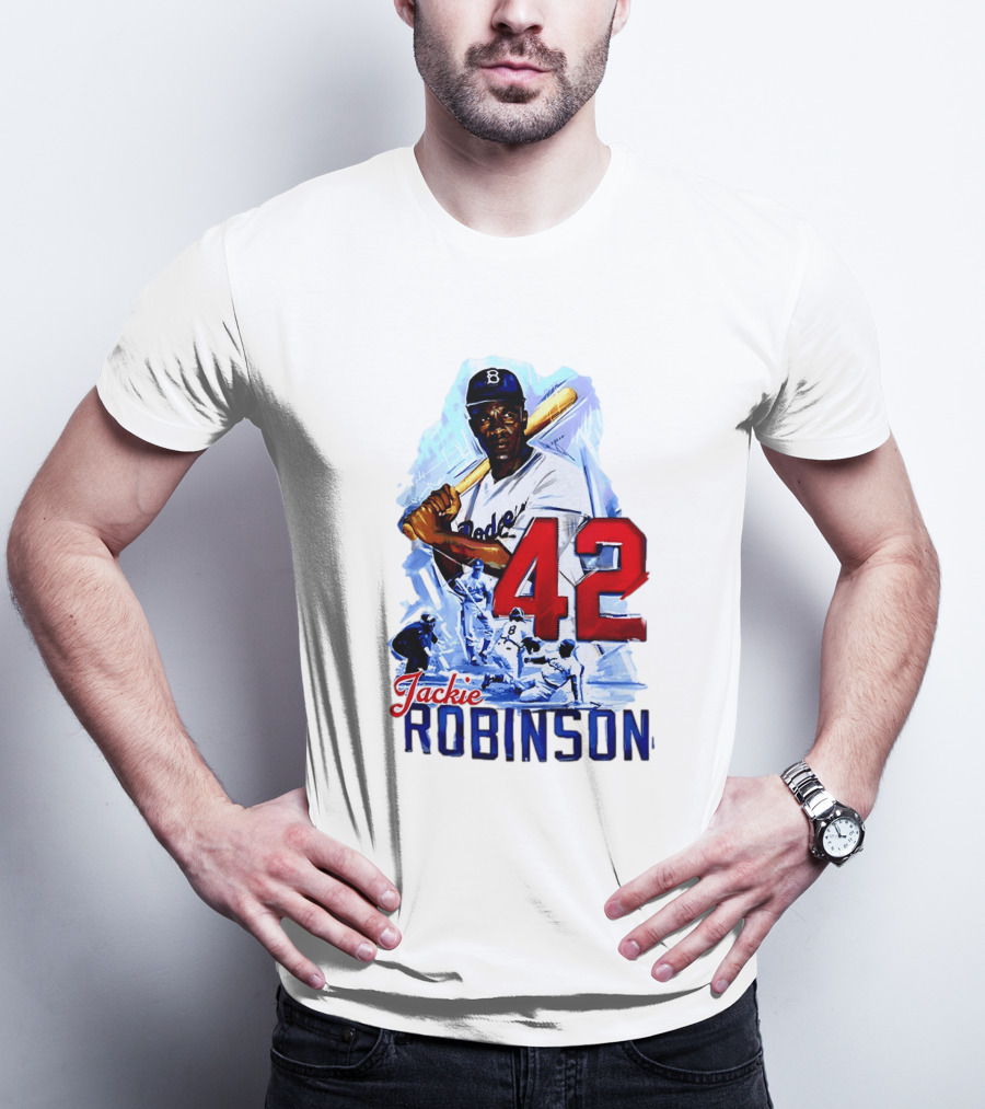 Jackie Robinson 42 Dodgers Baseball Legends T-Shirt