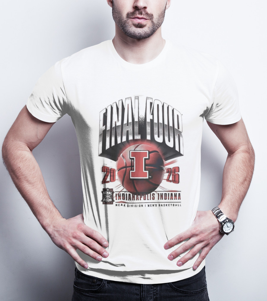 Rare Illinois Fighting Illini Final Four 2026 March Madness Basketball Tournament T-Shirt