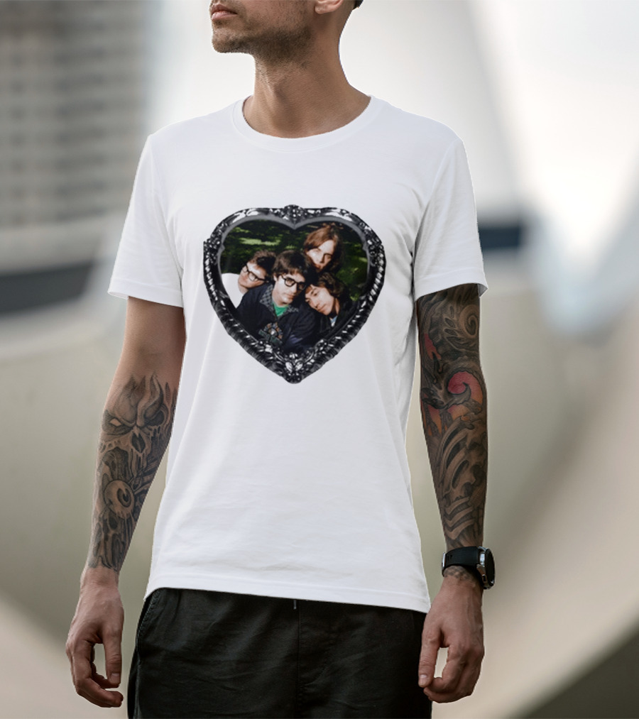 The Lazy Eyes Cheesy Love Songs Heartshape Group Photo Frame T-Shirt