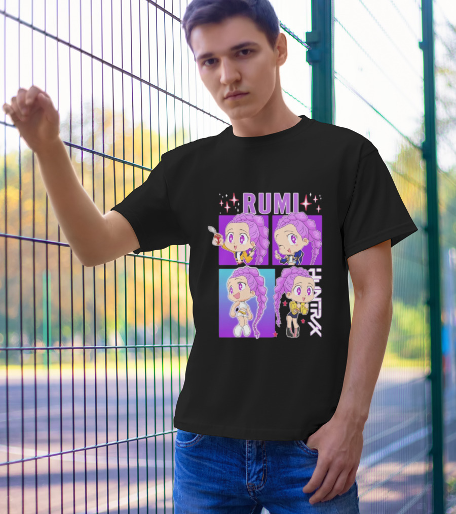 Rumi Kpop Huntrx Demon Hunters Cute Chibi Characters T-Shirt