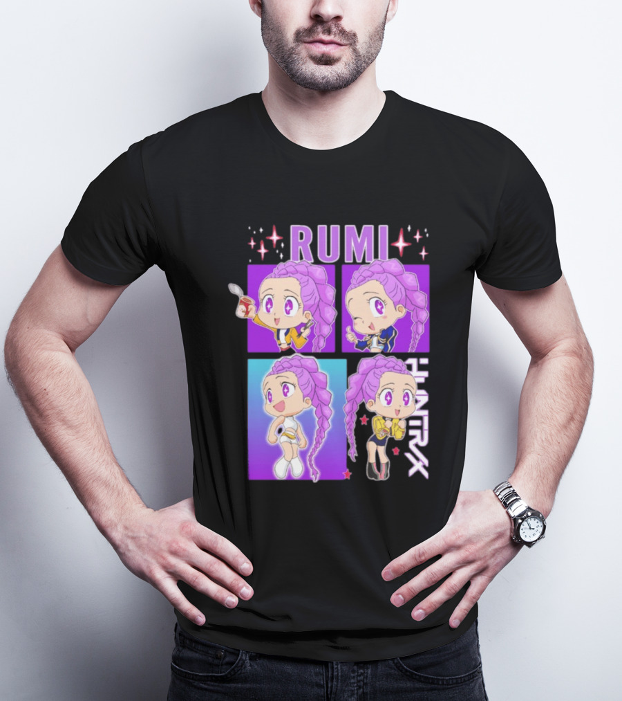 Rumi Kpop Huntrx Demon Hunters Cute Chibi Characters T-Shirt