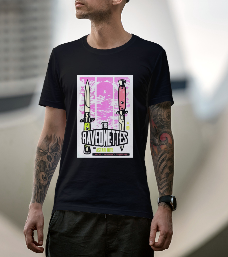 The Raveonettes Culture Room April 1 2026 Astari Nite Fort Lauderdale Concert Knives T-Shirt