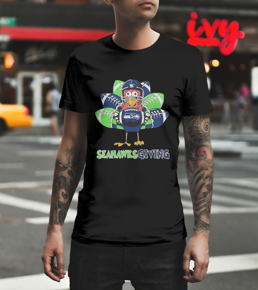 Seahawksgiving Turkey Seattle Seahawks Football Thanksgiving 2025 T-Shirt