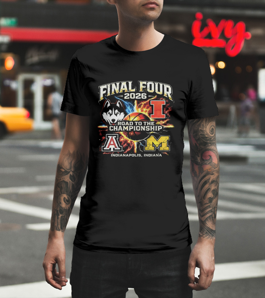 2026 Final Four Road To The Championship Indianapolis Indiana T-Shirt
