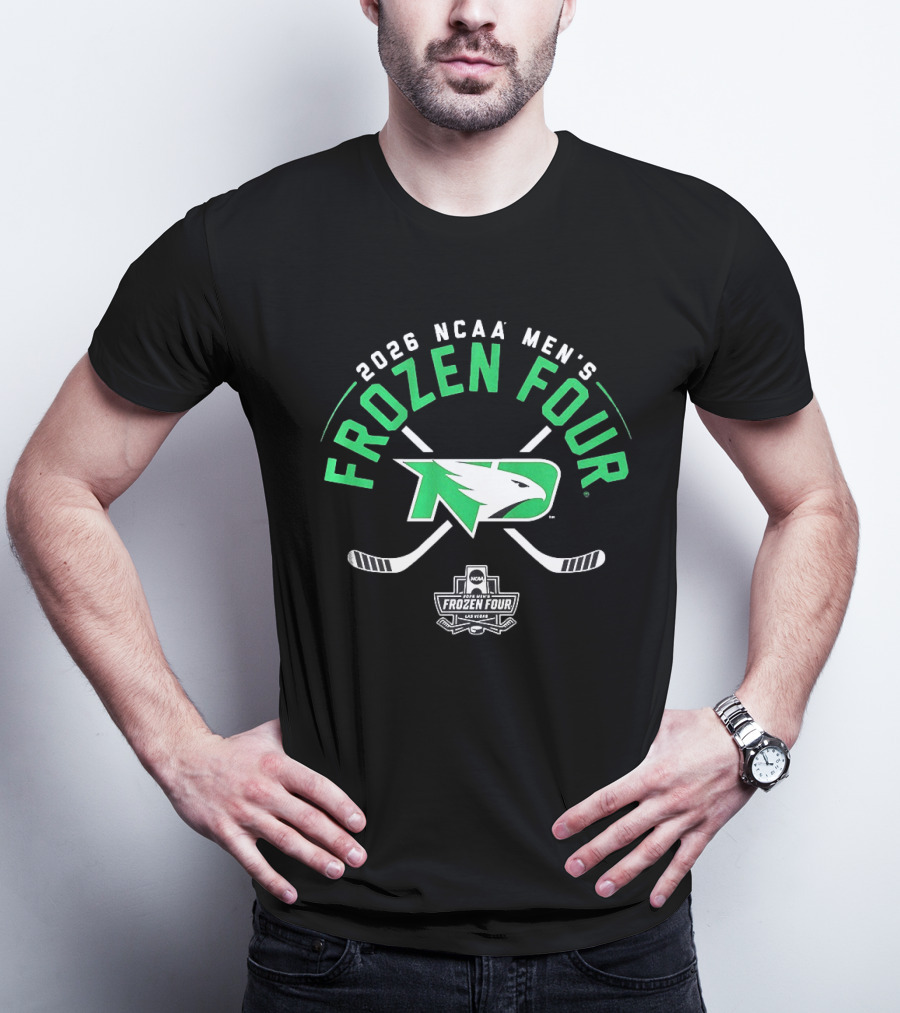 2026 NCAA Men's Frozen Four North Dakota Hockey Las Vegas T-Shirt
