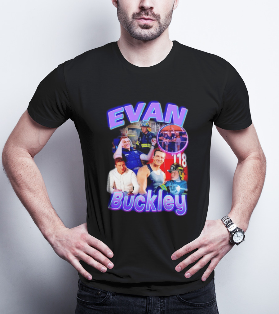 Evan Buckley Collage Firefighter Tribute 118 T-Shirt