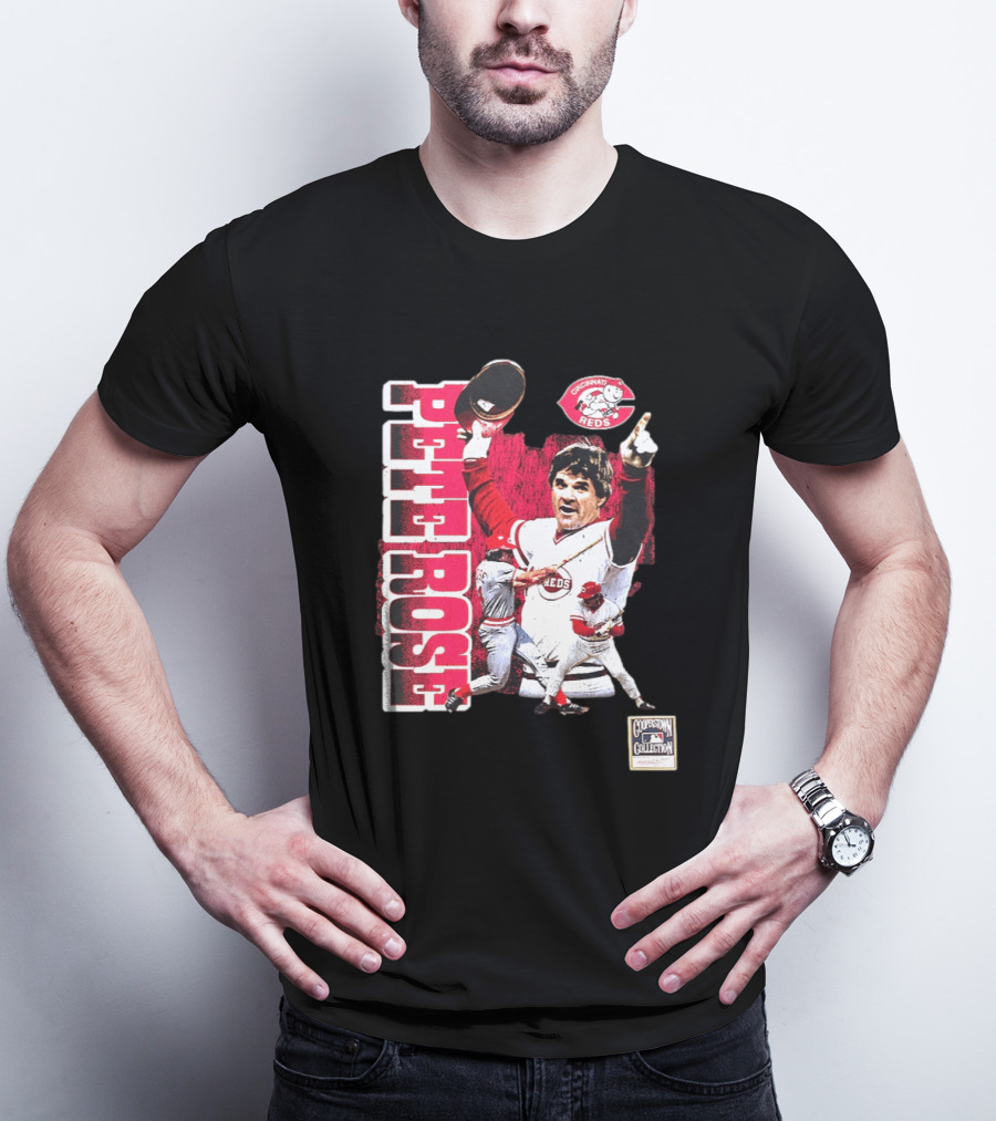 Pete Rose Cincinnati Reds Cooperstown Collection Players T-Shirt