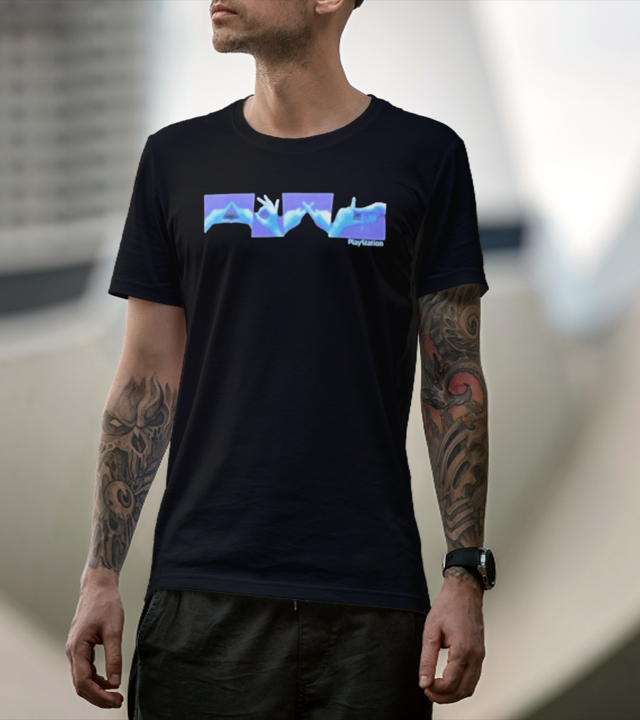 PlayStation Controller Button Hand Gestures T-Shirt