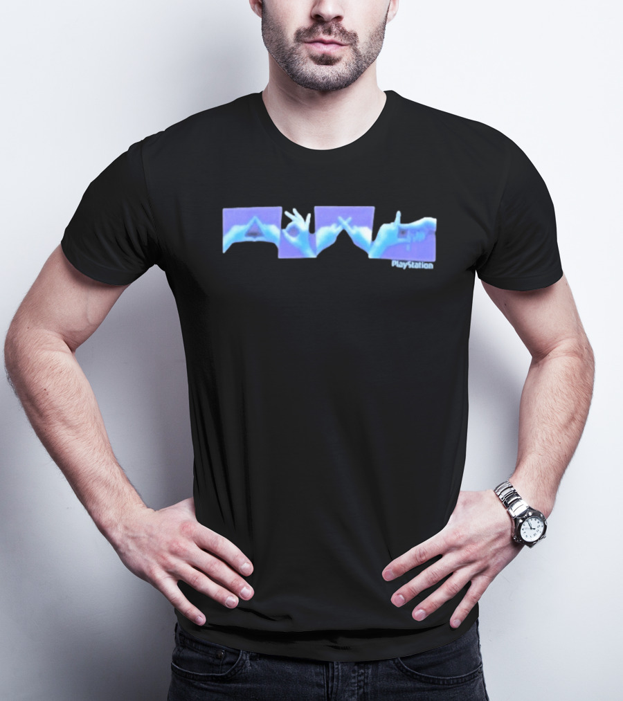 PlayStation Controller Button Hand Gestures T-Shirt