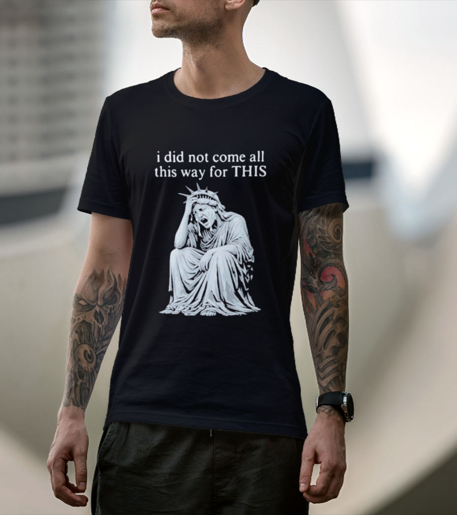 I Did Not Come All This Way For This Anti Trump Statue Of Liberty Sarcastic Political T-Shirt