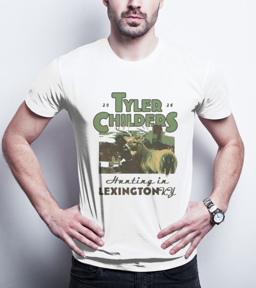 Tyler Childers 2026 Hunting In Lexington KY Deer Landscape T-Shirt