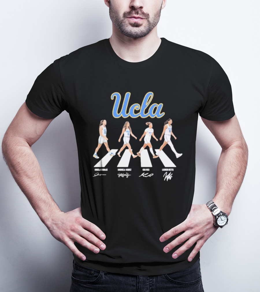 UCLA Bruins Women's Basketball Abbey Road Charisma Osborne Londynn Jones Kiki Rice Lauren Betts T-Shirt