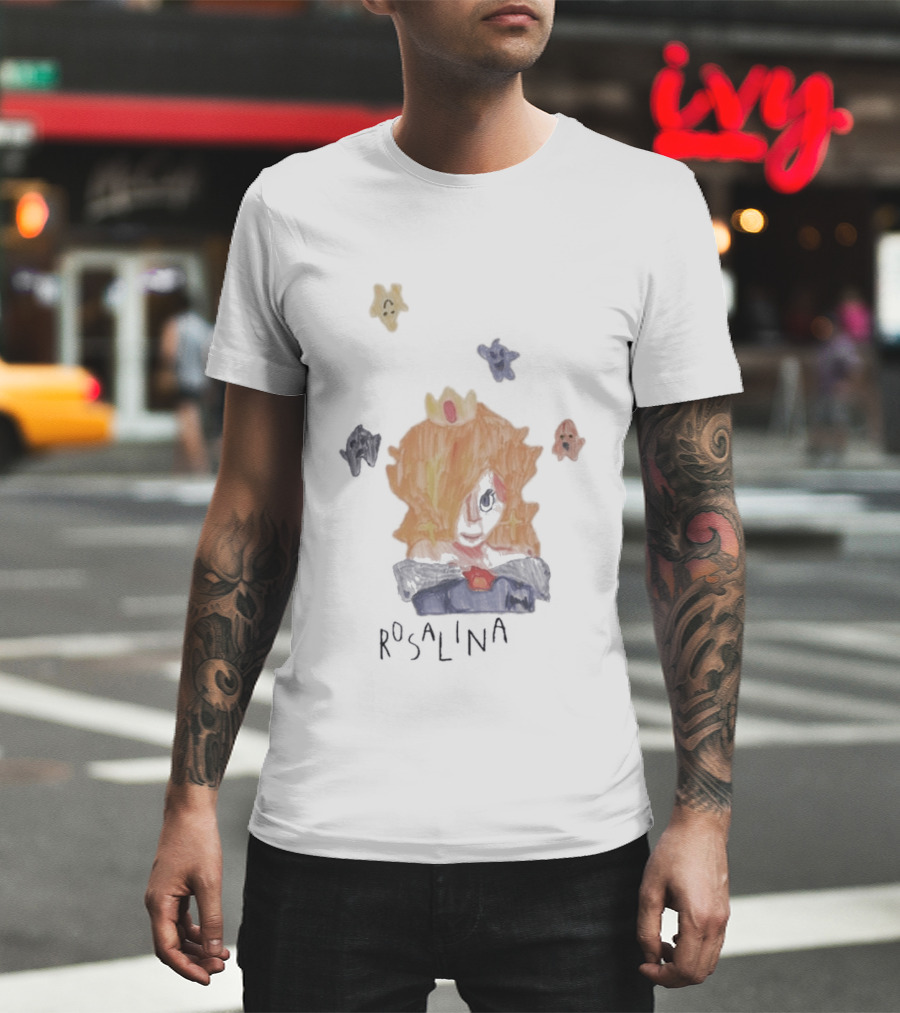 Brie Larson Rosalina Mario Princess With Luma Stars T-Shirt