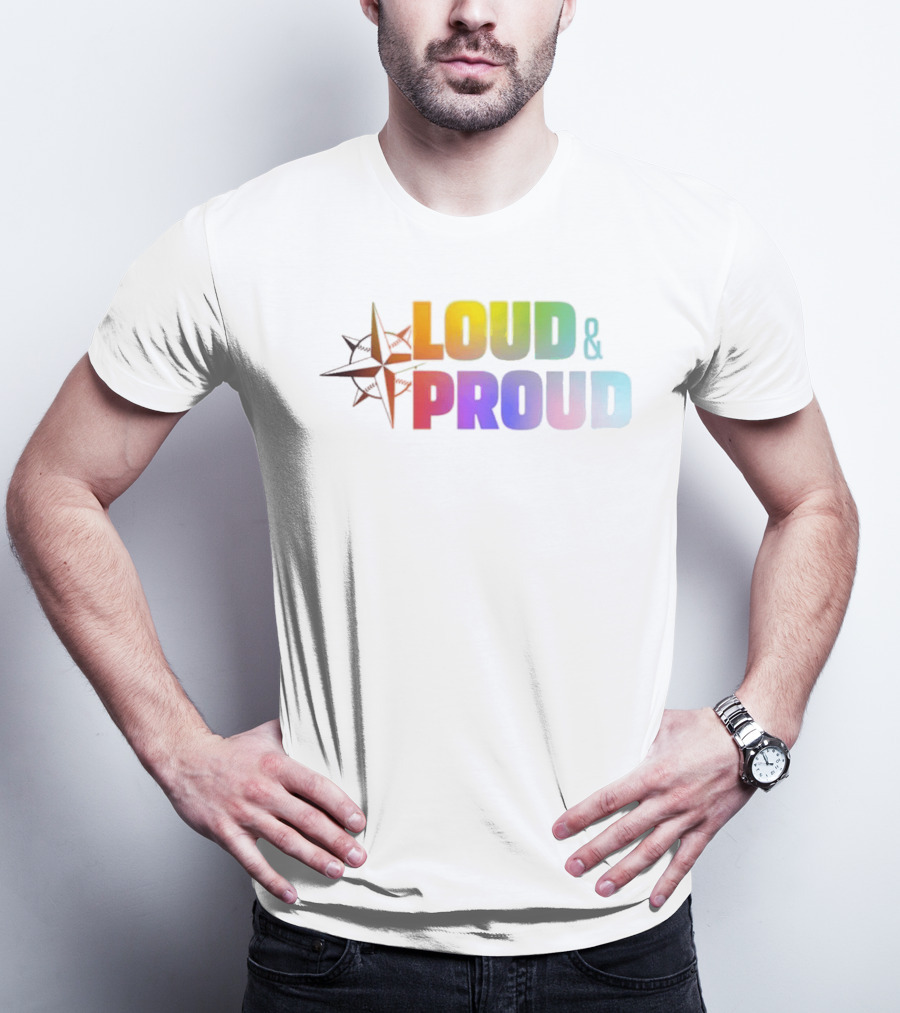 Loud & Proud Mariners Pride Month Compass Rose T-Shirt