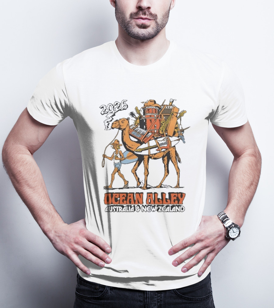 Ocean Alley 2026 Australia New Zealand Tour Camel T-Shirt