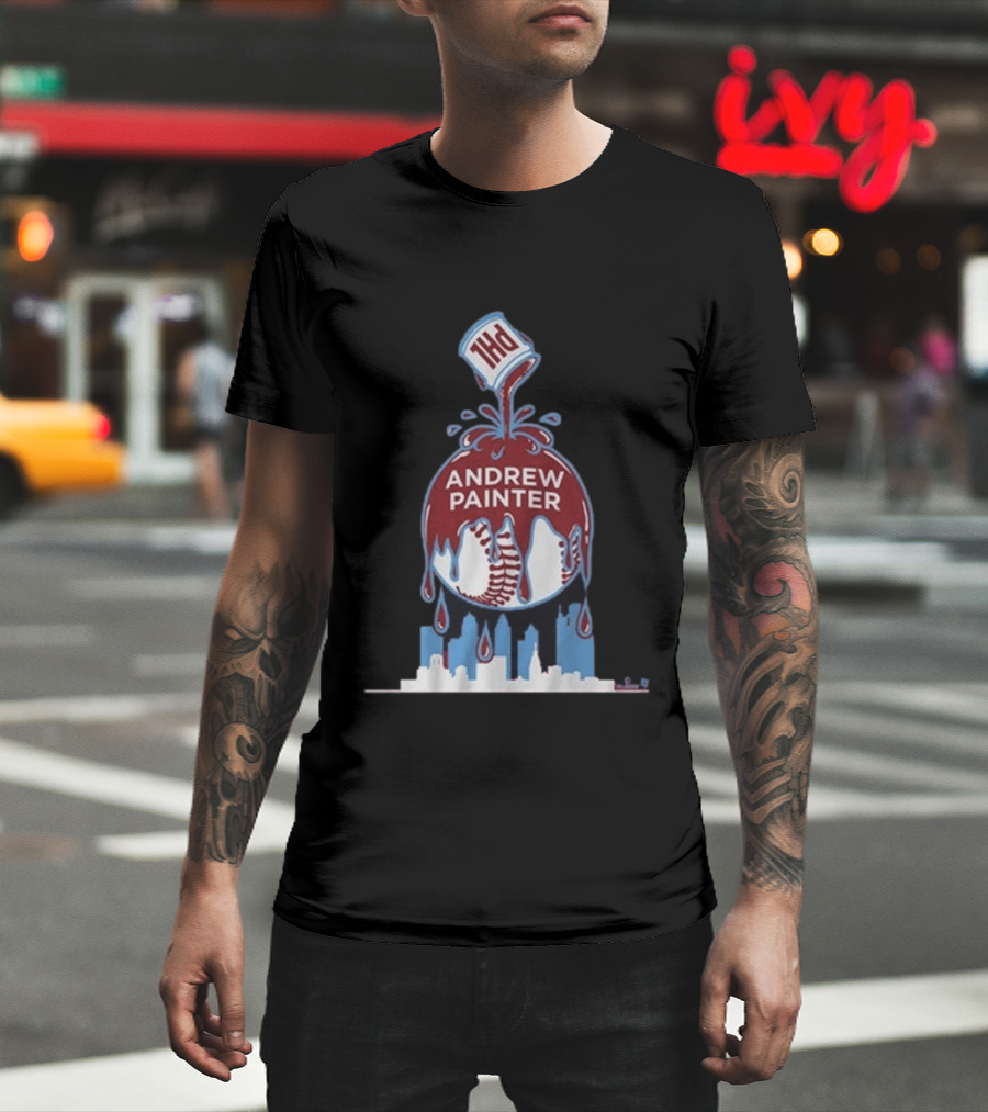 Andrew Painter Philadelphia Baseball Paint The Town T-Shirt