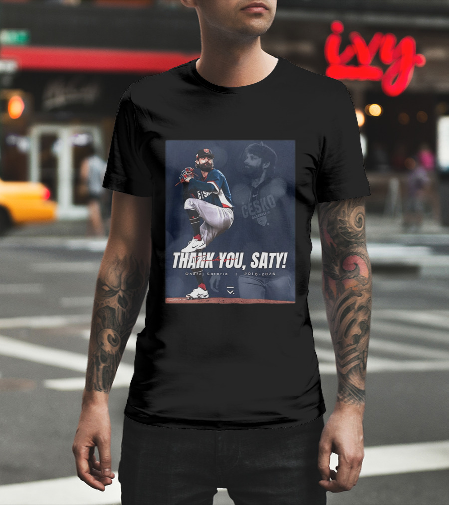 Thank You Saty Ondrej Satoria Cesko Baseball 2016 2026 T-Shirt