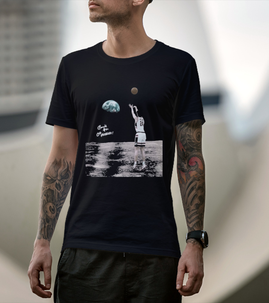 Braylon Mullins UConn Moon Shot Basketball Slam Dunk T-Shirt