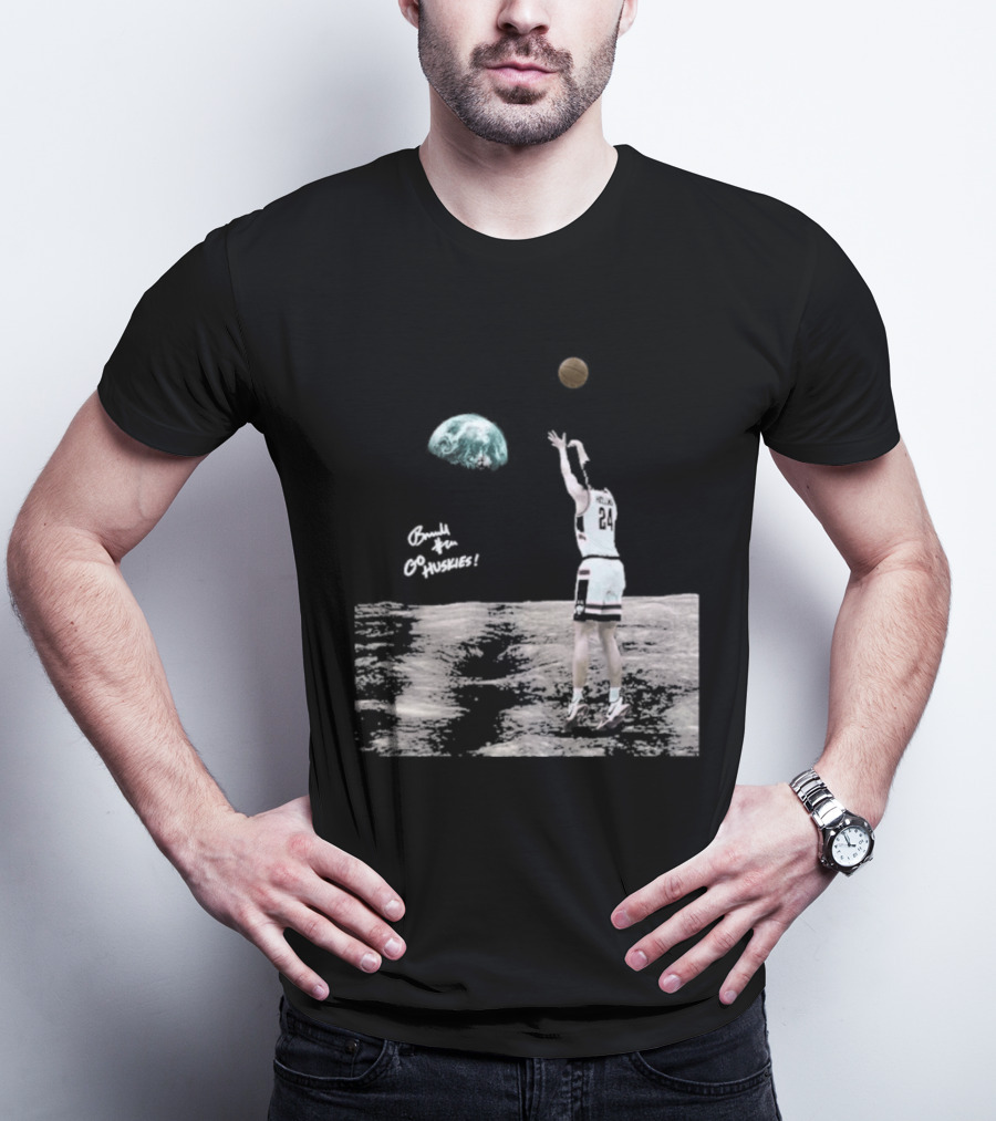 Braylon Mullins UConn Moon Shot Basketball Slam Dunk T-Shirt