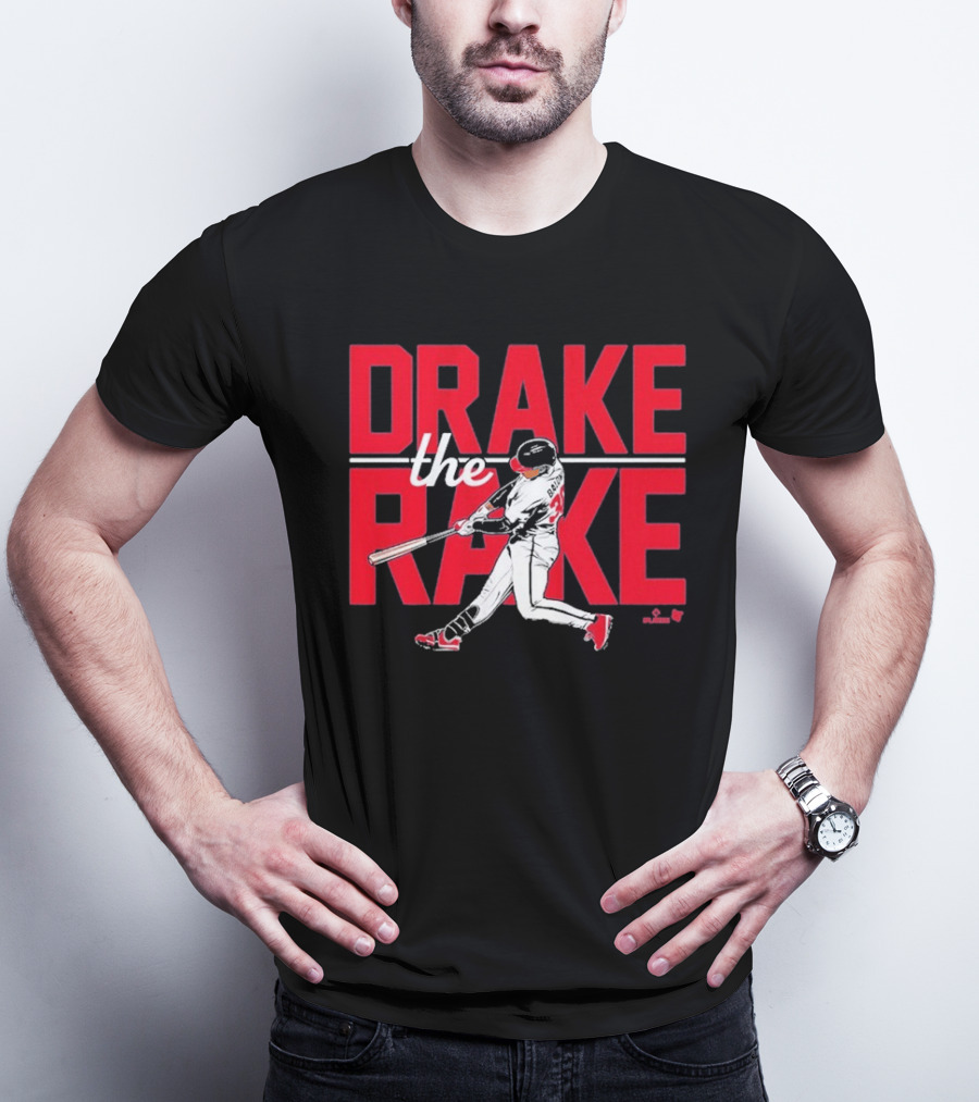 Drake Baldwin The Rake Baseball Player Swinging Bat T-Shirt