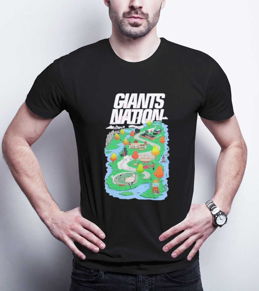 New York Giants Nation Roadmap Scenic Tour T-Shirt