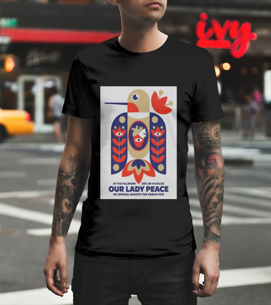 Our Lady Peace At The Fillmore Detroit April 2 2026 With Special Guests The Verve Pipe T-Shirt