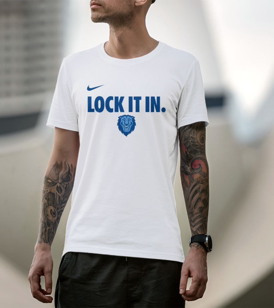 Nike Columbia Lions Lock It In NCAA Sportswear T-Shirt