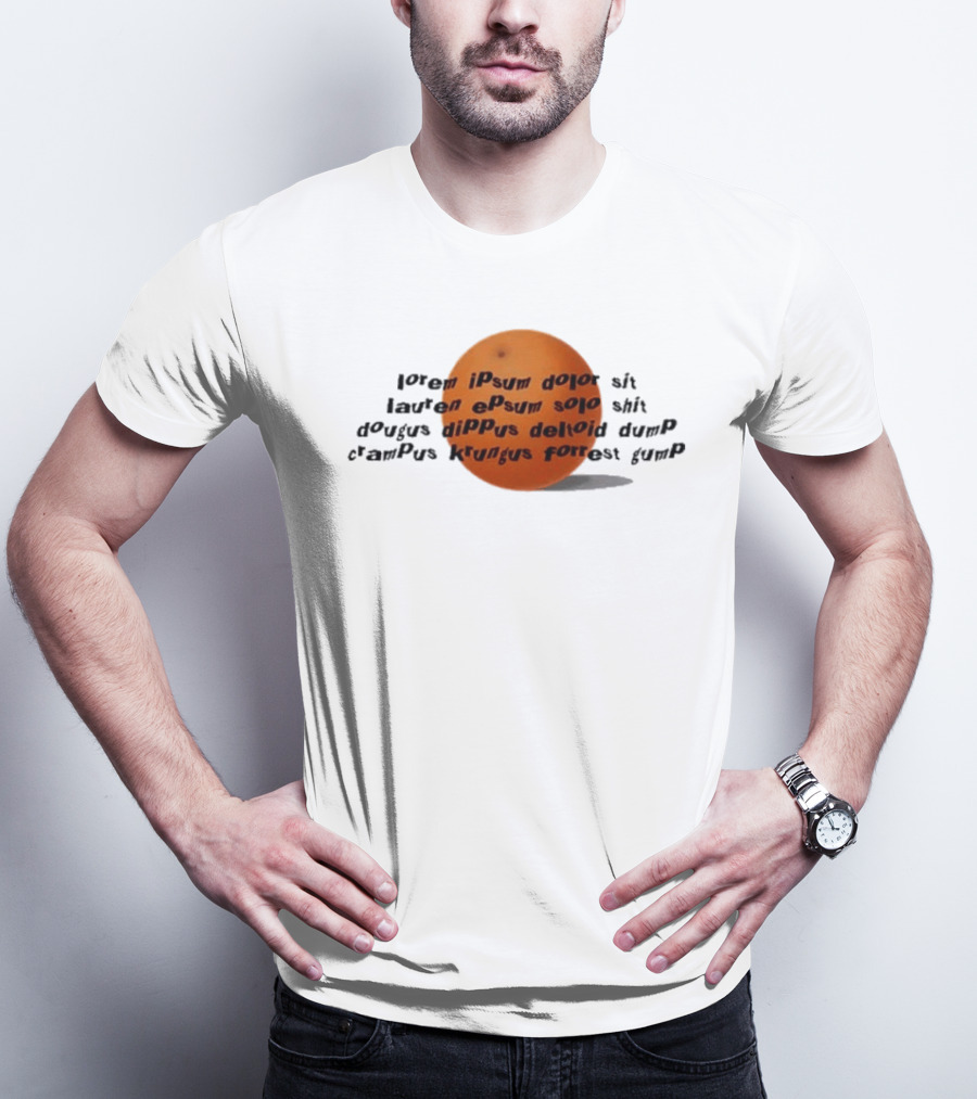 Dftba Drawfee Lorem Ipsum Orange Sphere T-Shirt