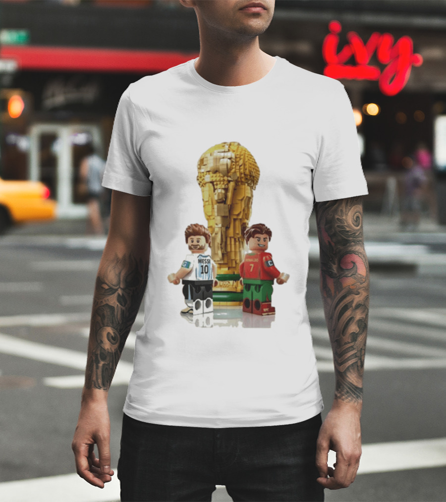 LEGO Football Legends Messi Ronaldo FIFA World Cup 2026 Mini Figures T-Shirt