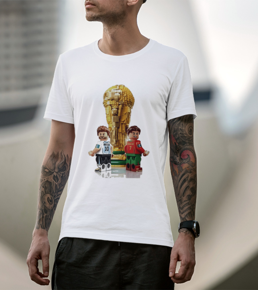 LEGO Football Legends Messi Ronaldo FIFA World Cup 2026 Mini Figures T-Shirt