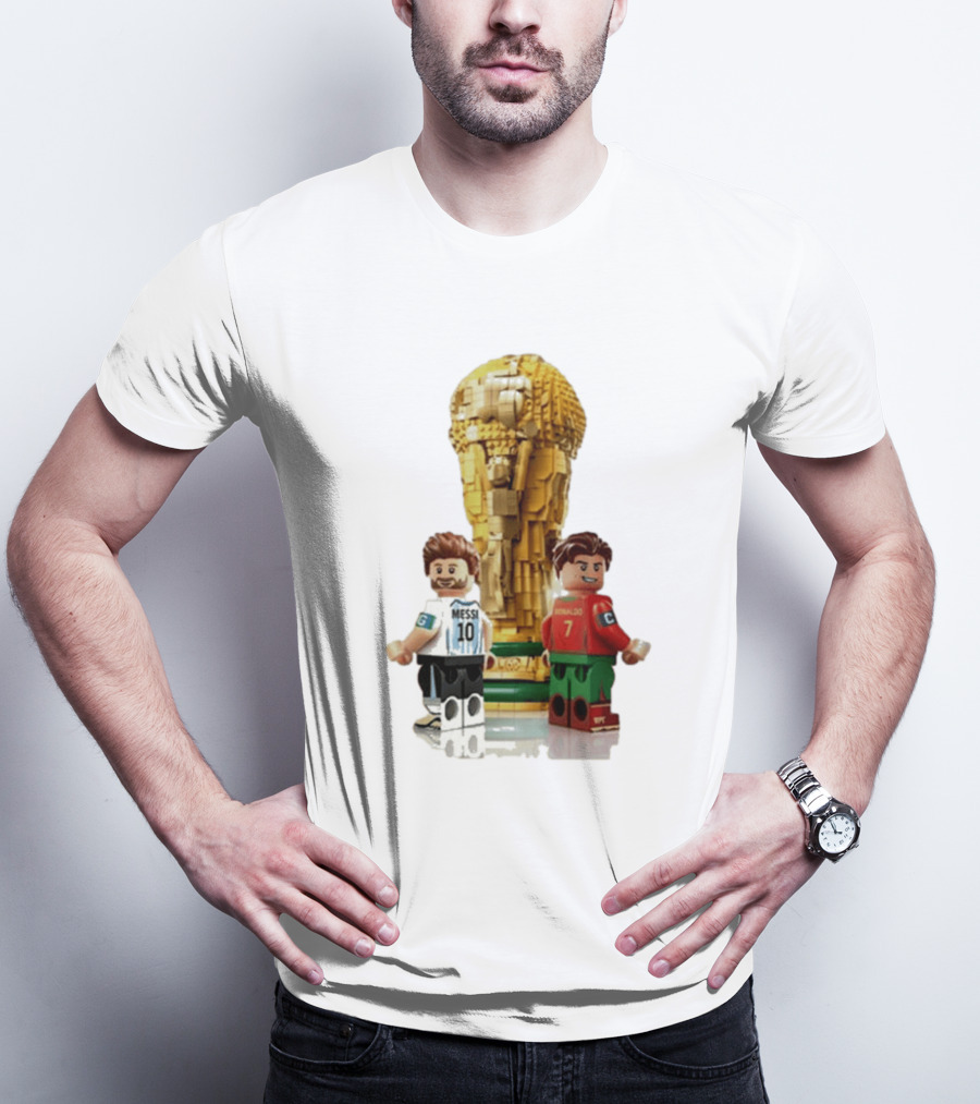 LEGO Football Legends Messi Ronaldo FIFA World Cup 2026 Mini Figures T-Shirt