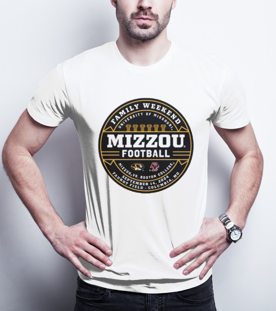 Family Weekend University Of Missouri Mizzou Football Vs Boston College September 14 2024 Faurot Field Columbia MO T-Shirt