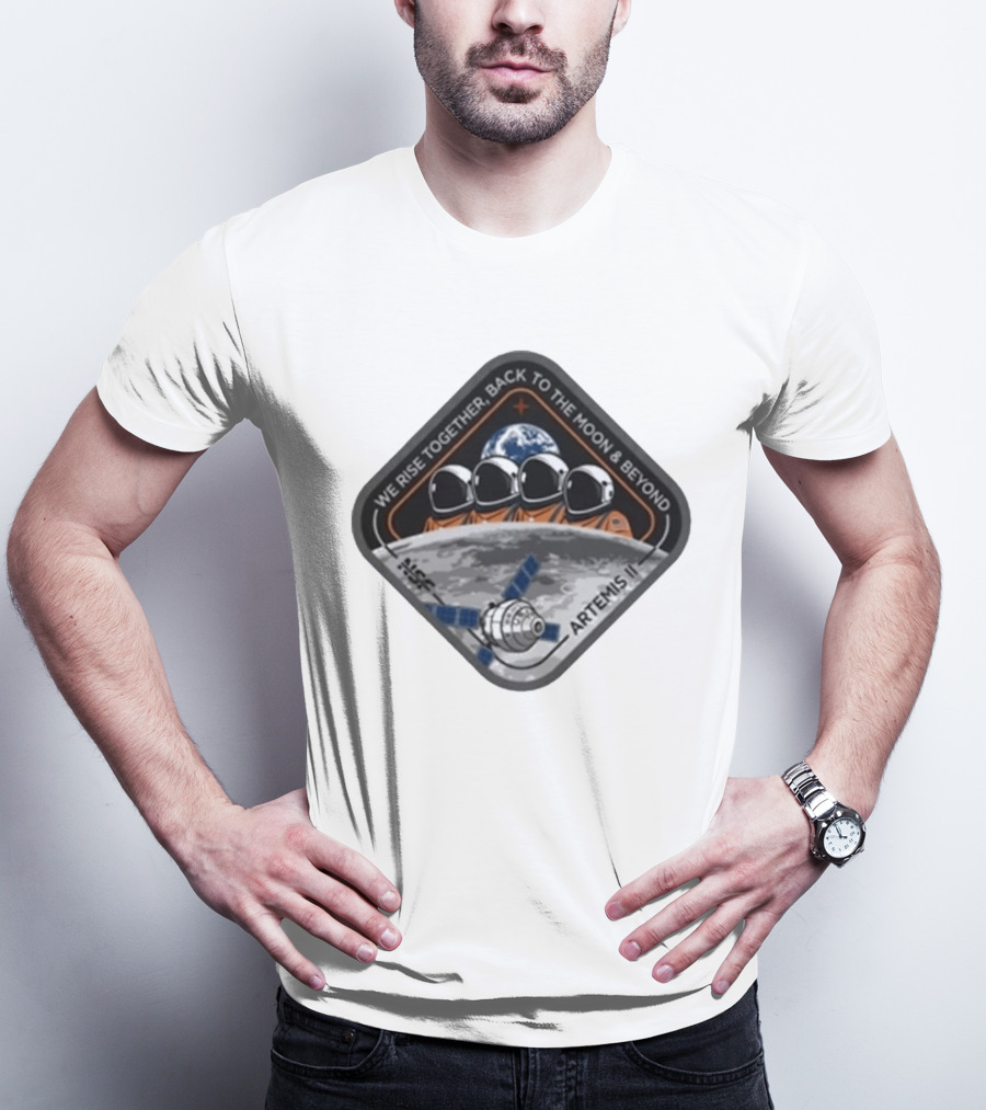 NASA Artemis II We Rise Together Back To The Moon And Beyond Astronauts Space Mission T-Shirt