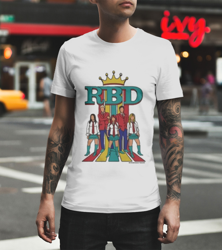 RBD Logo With Crown And Colorful Band Members T-Shirt