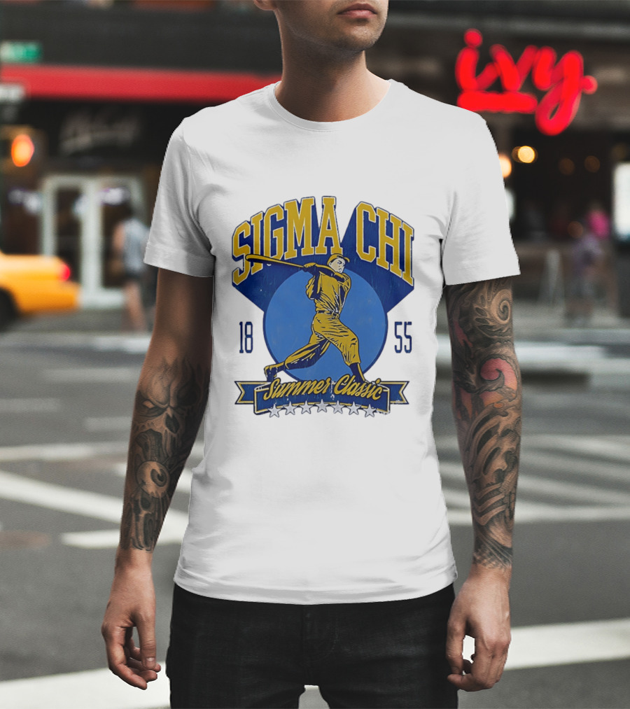 Sigma Chi Baseball Player Summer Classic 1855 T-Shirt