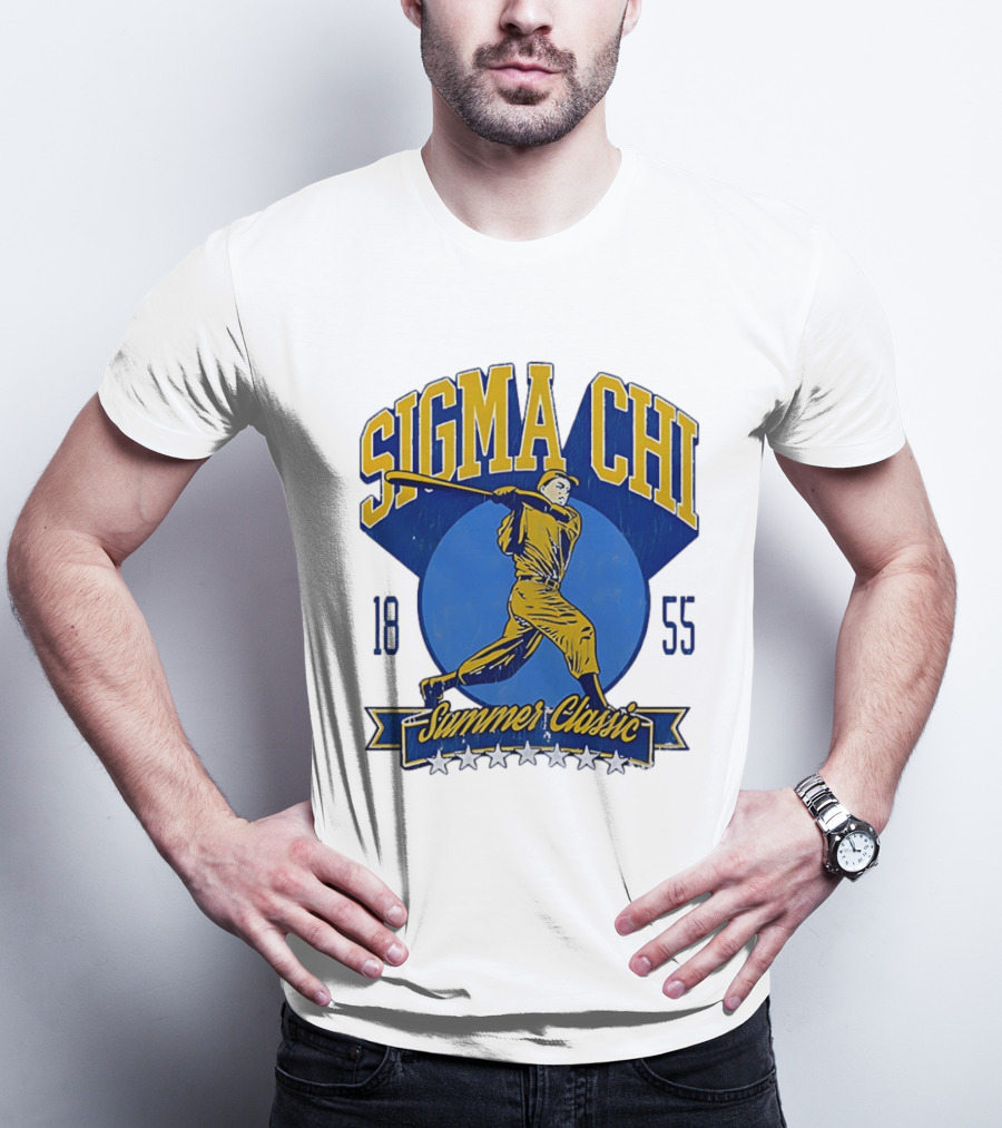 Sigma Chi Baseball Player Summer Classic 1855 T-Shirt
