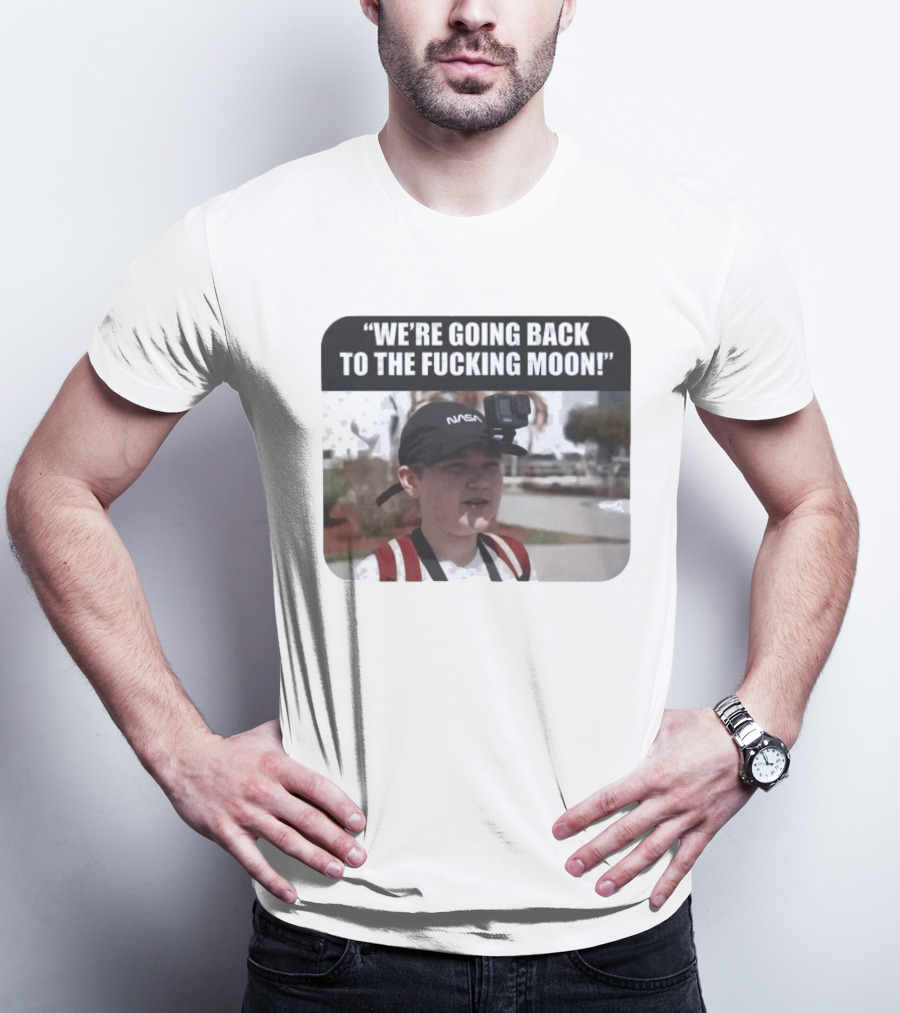 NASA Astronaut Moon Mission Humor With GoPro Mount T-Shirt