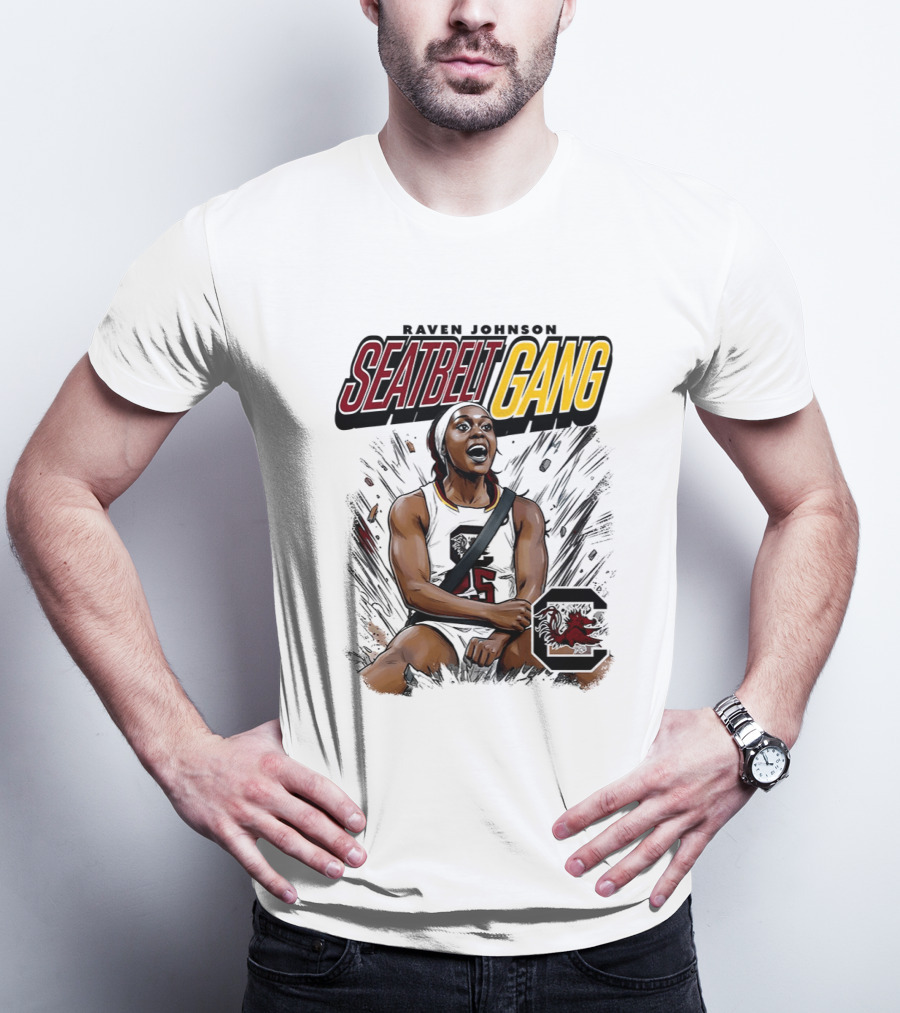 Raven Johnson Seatbelt Gang South Carolina Gamecocks Basketball T-Shirt