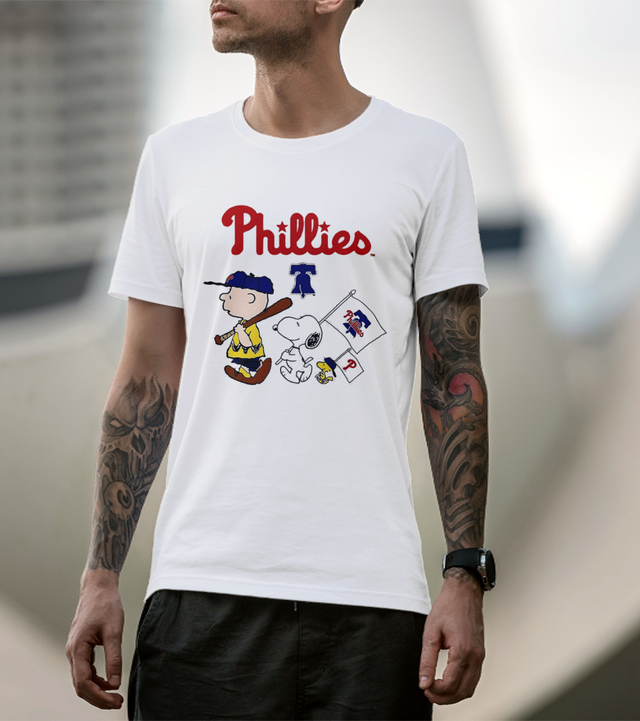 Philadelphia Phillies Snoopy Charlie Brown Woodstock MLB Fan 2025 T-Shirt