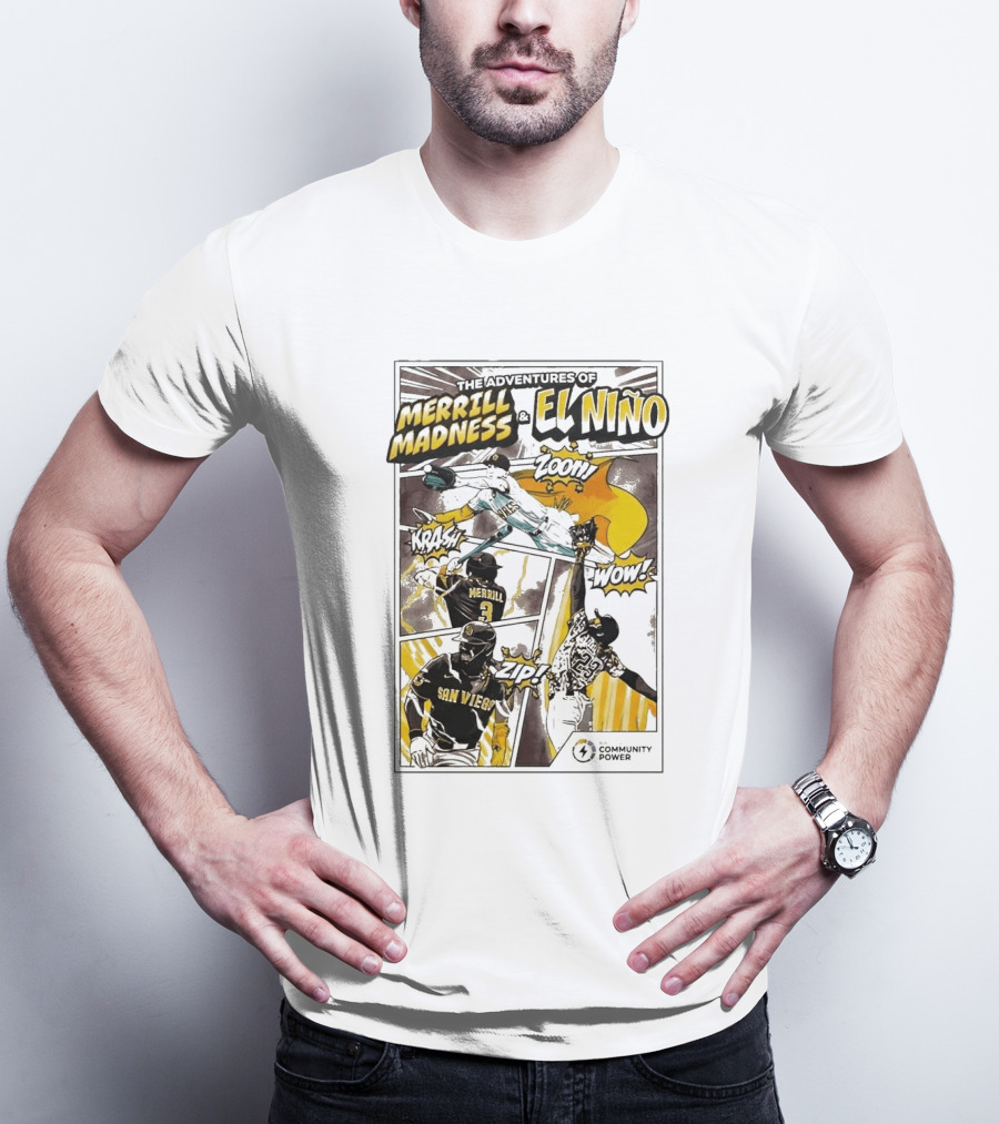 The Adventures Of Merrill Madness And El Niño San Diego Padres Comic Style 2026 T-Shirt