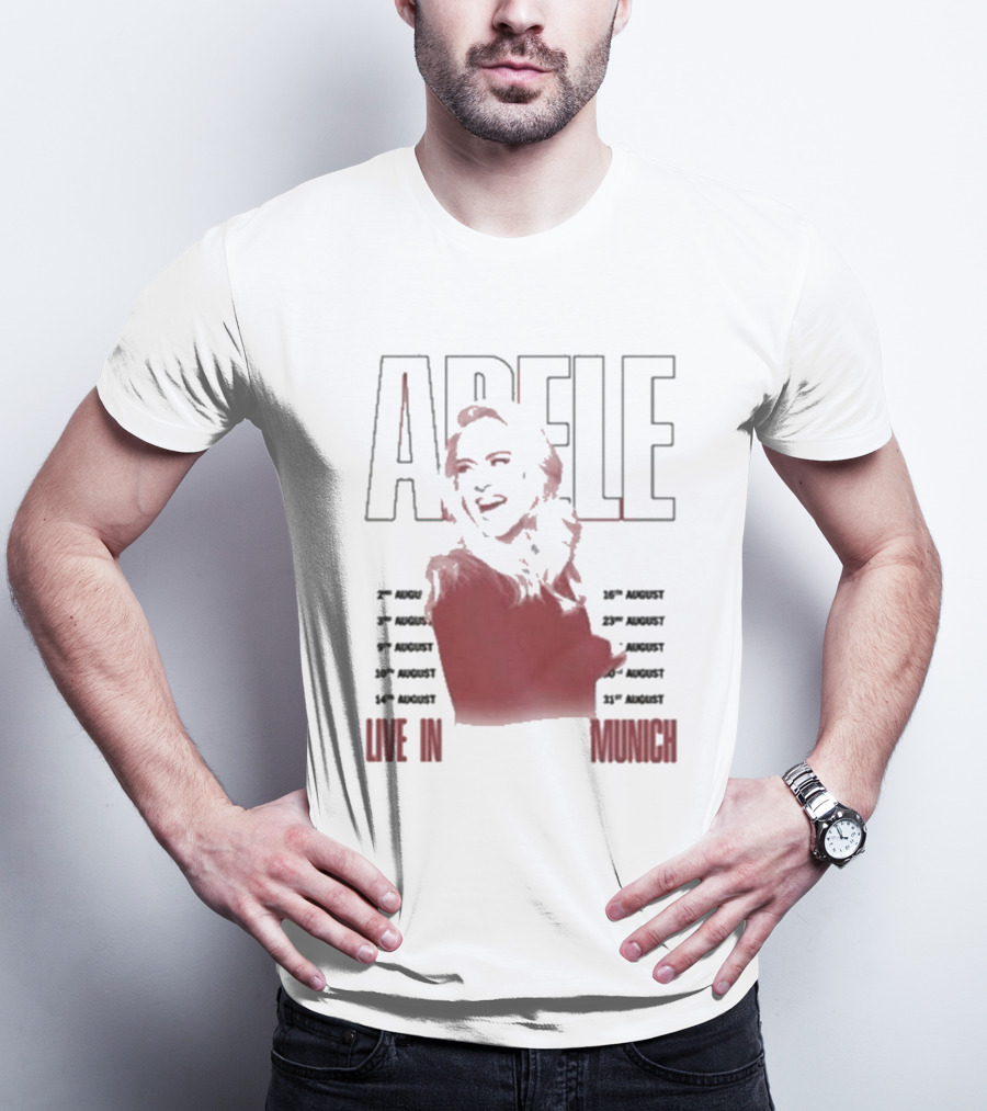 ADELE Live In Munich Pink Lips Concert Tour Dates T-Shirt