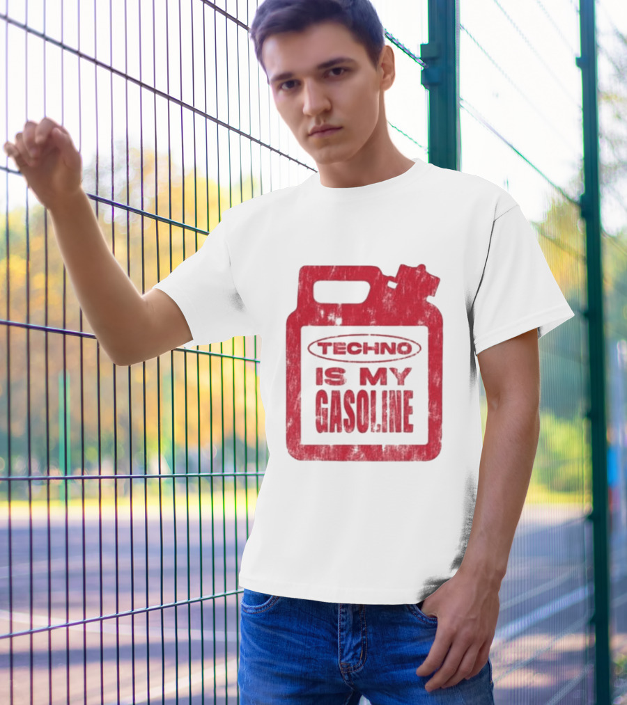 Techno Is My Gasoline Red Fuel Can T-Shirt