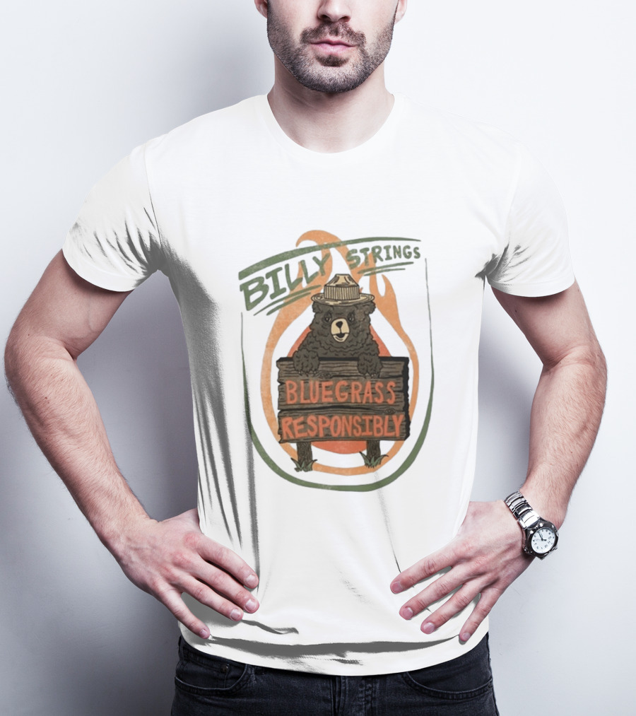 Billy Strings Spring Tour 2026 Bluegrass Responsibly Bear With Sign T-Shirt