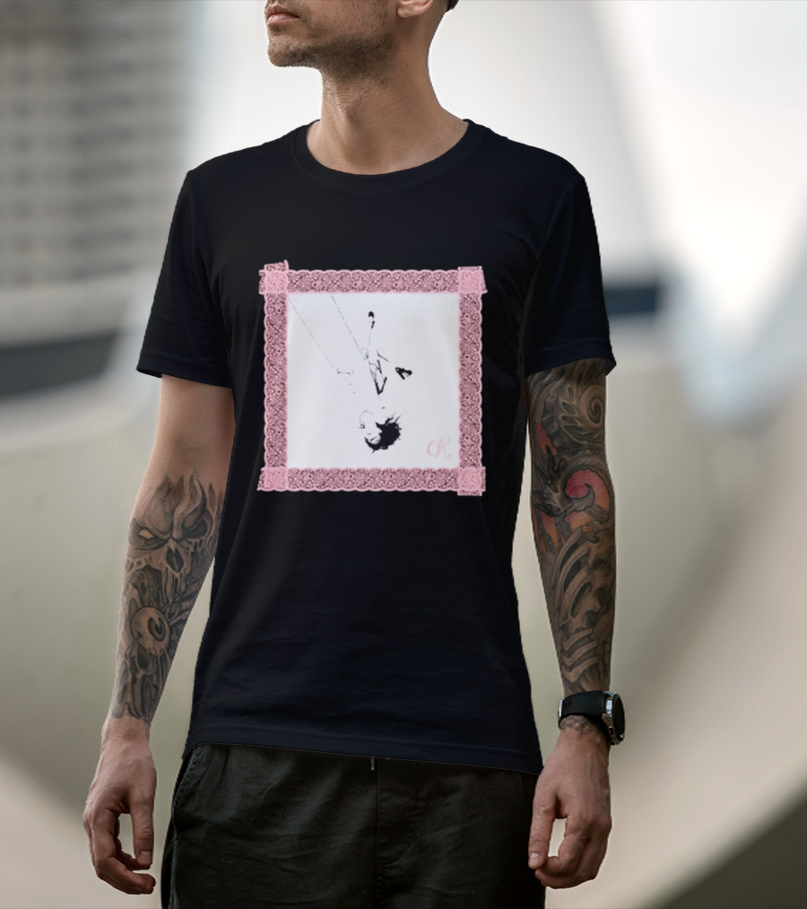 OR Pastel Pink Lace Border Swing T-Shirt