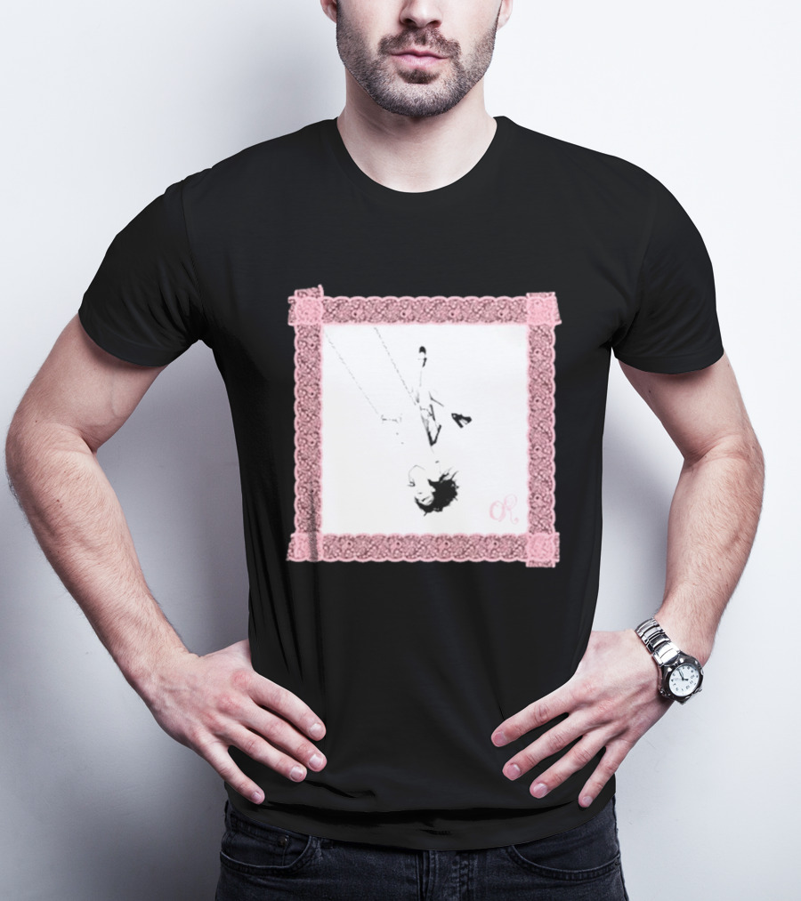 OR Pastel Pink Lace Border Swing T-Shirt